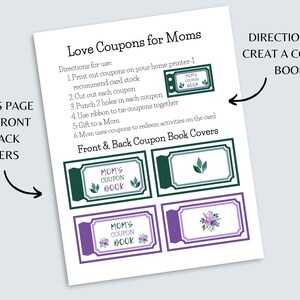 Love Coupons for Moms| Printable Mom Love Coupons| Love Coupons for Her ...