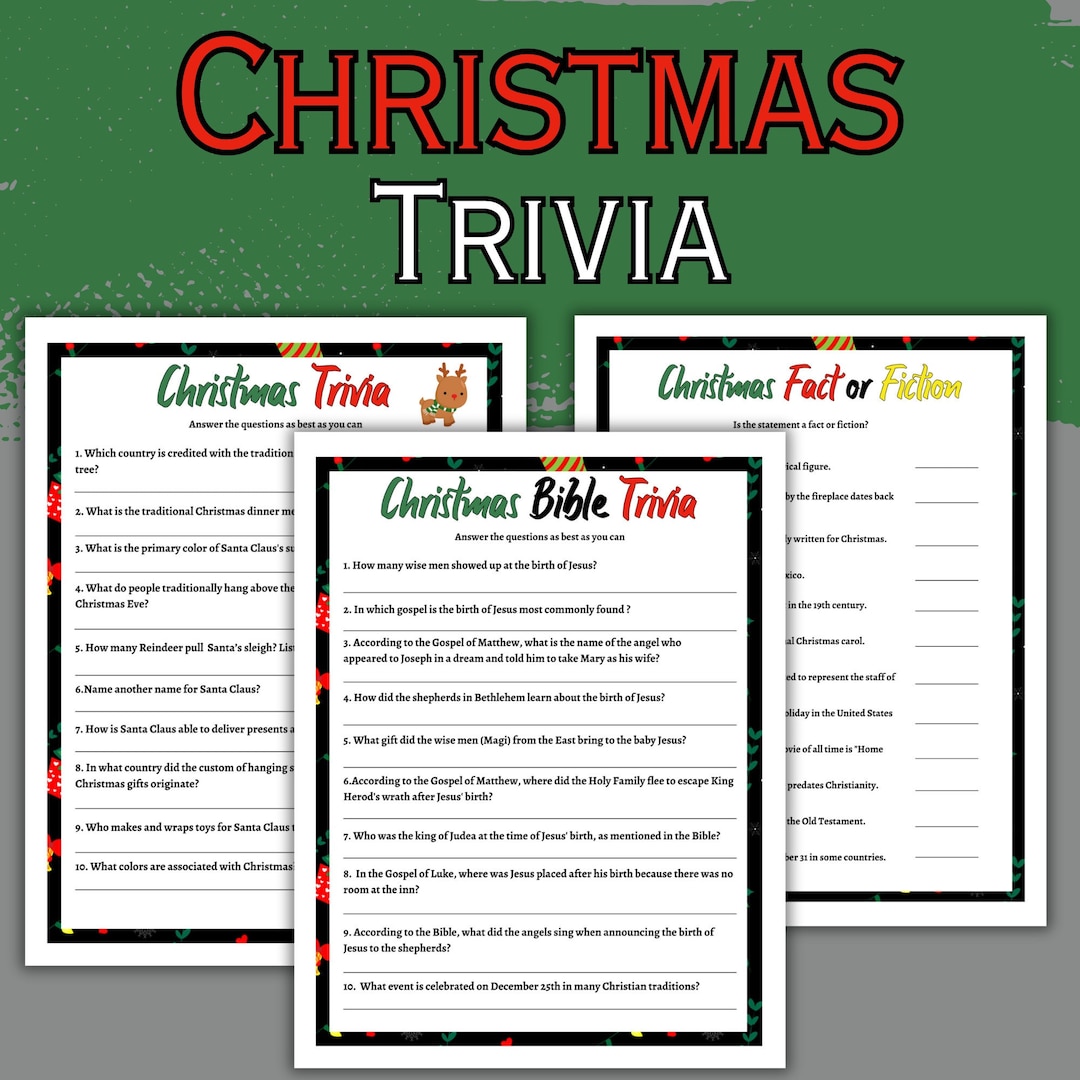 Christmas Trivia| Christmas Trivia Bible| Christmas Bible Trivia ...