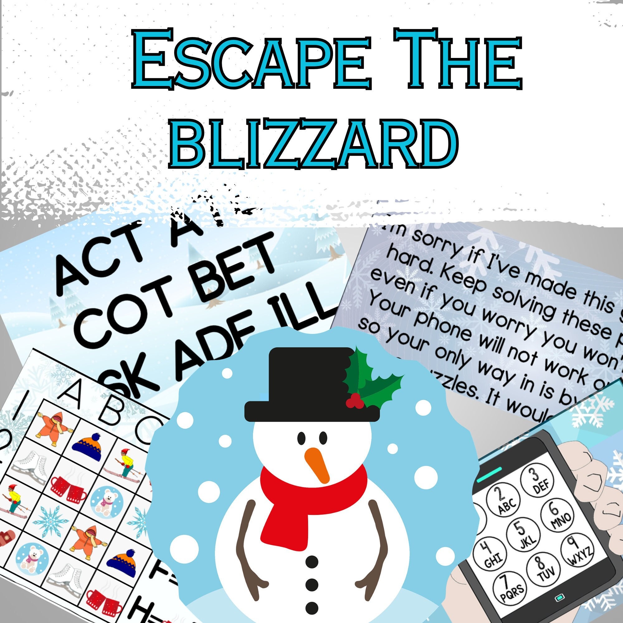 Escape the Blizzard Escape Room| Escape Room PDF| Escape Room Kit ...