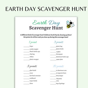 Earth Day Activities| Earth Day Printable| Earth Day Scavenger Hunt and ...
