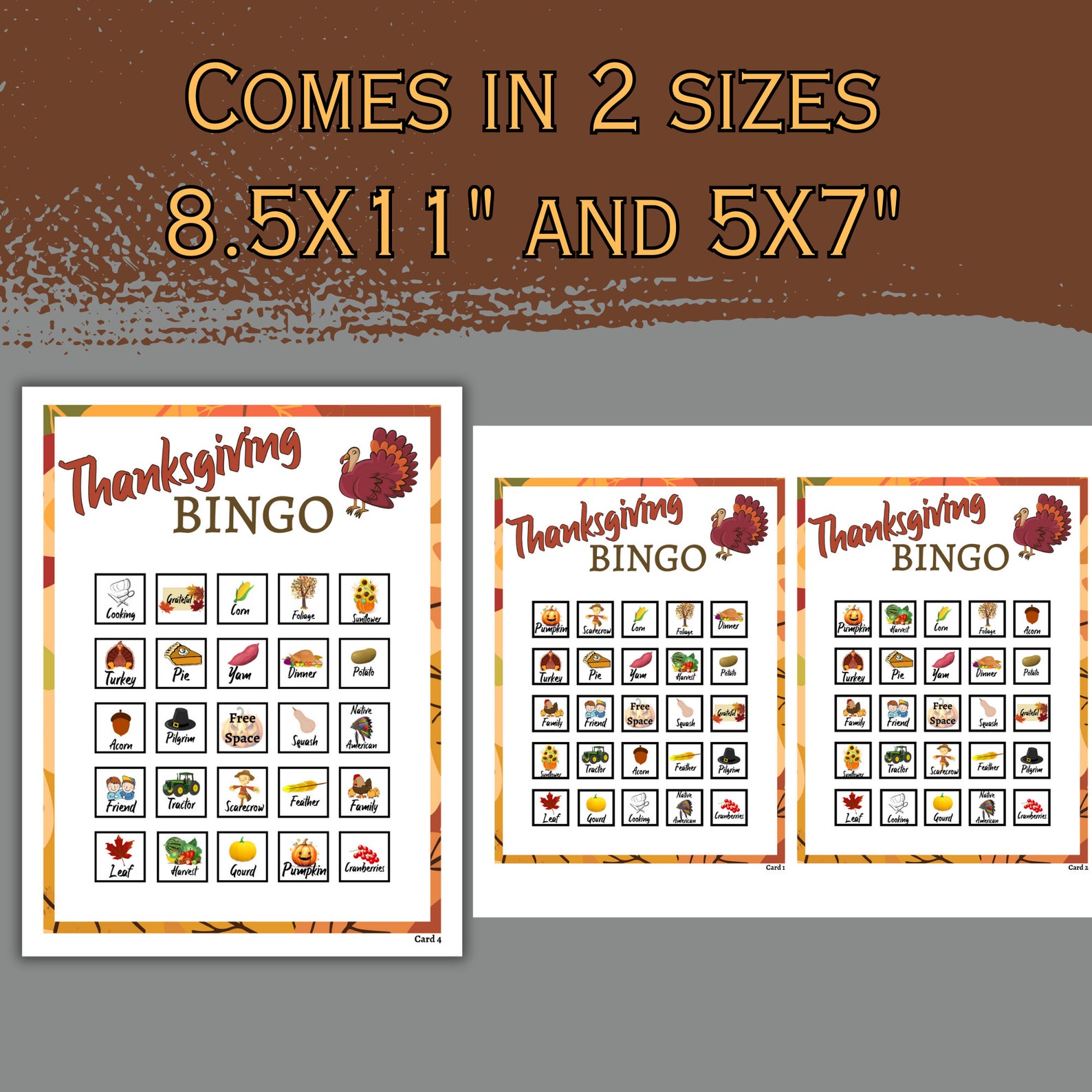 Thanksgiving Bingo Fall Bingo Printable Thanksgiving Games for Adults ...