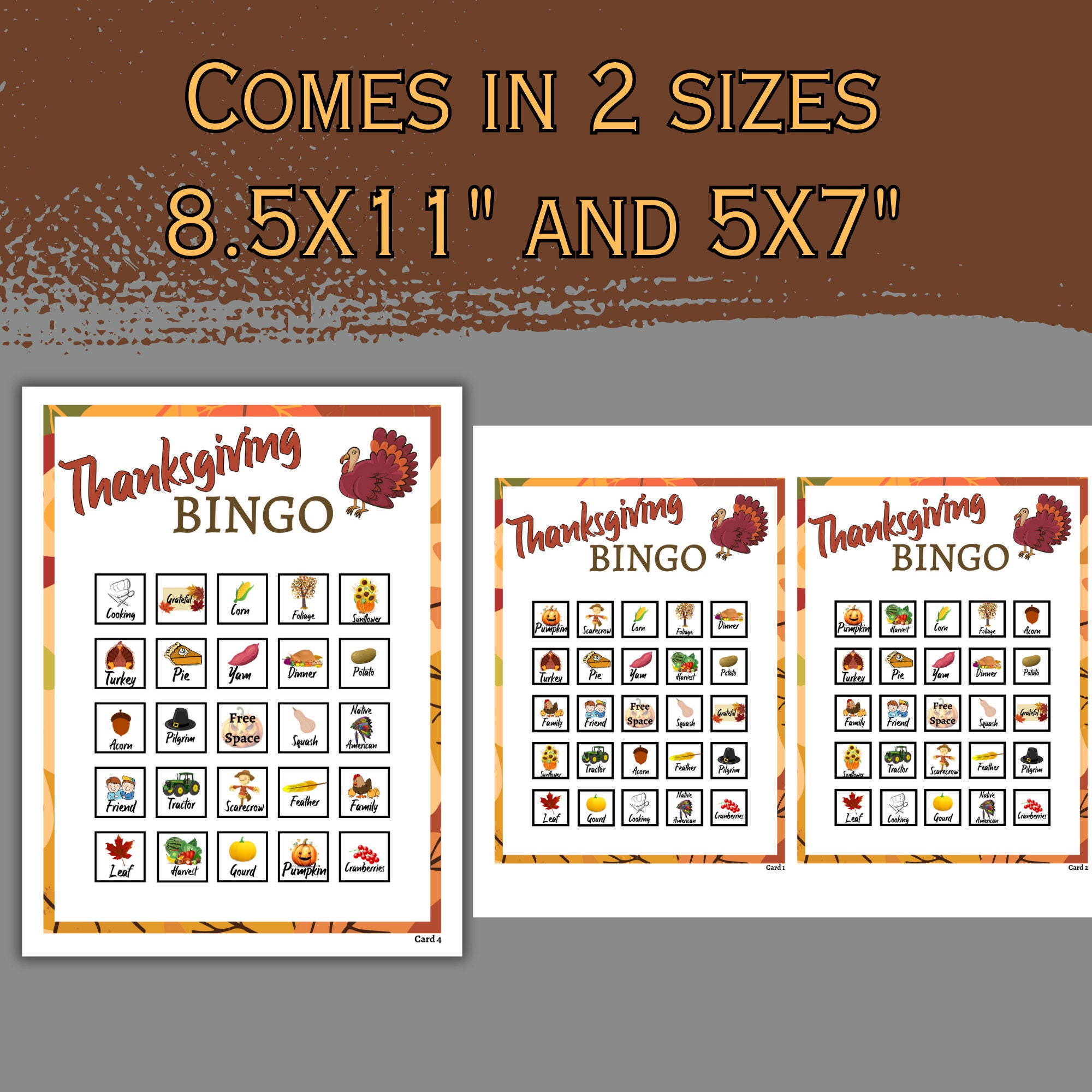 Thanksgiving Bingo Fall Bingo Printable Thanksgiving Games for Adults ...