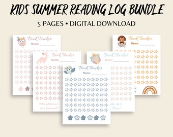 Unicorn Reading Log Kids Reading Log Summer Reading Tracker Book ...