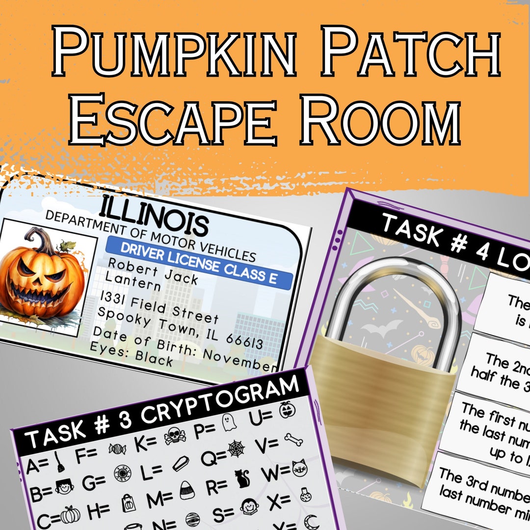 Kids Escape Room Fall| Fall Escape Room| 6 Puzzle Thanksgiving Escape ...