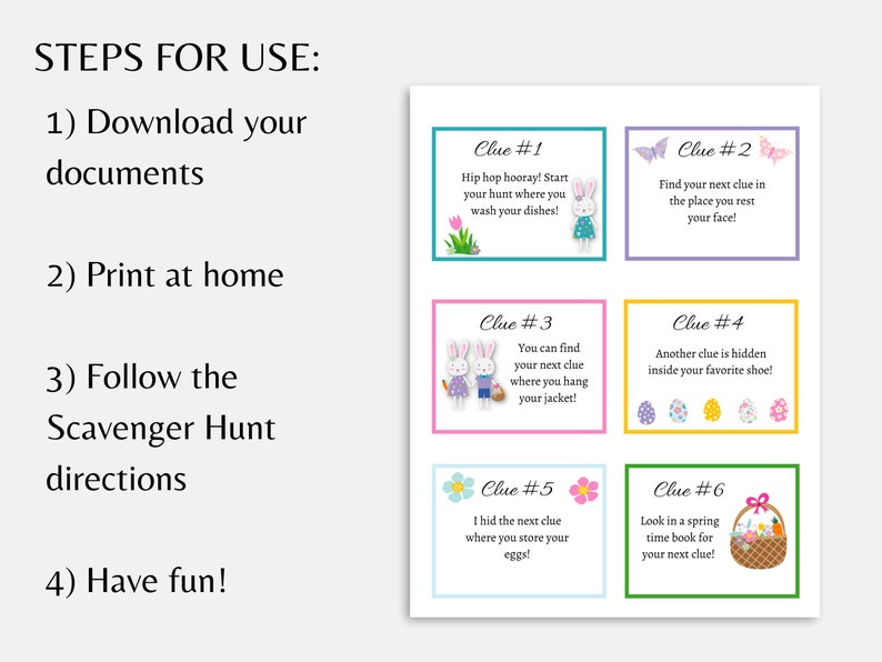 Easter Scavenger Hunt| Inside Easter Scavenger Hunt for Kids| Fun ...
