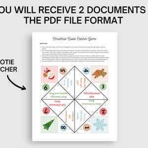 Printable Christmas Cootie Catcher Fortune Teller Activity - Etsy