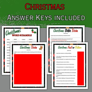 Christmas Trivia Party Games| Christmas Game Bundle| Christmas ...