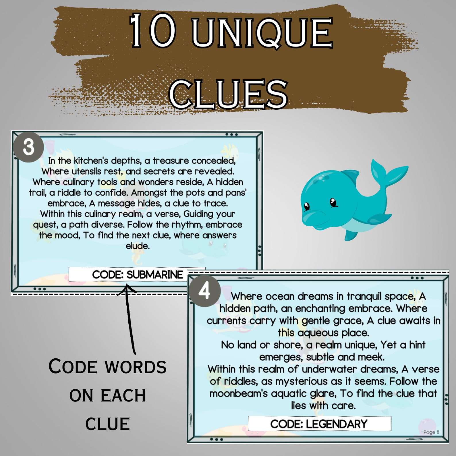 Girls Birthday Treasure Hunt Under the Sea Scavenger Hunt at - Etsy