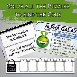 Alien Escape Room| Escape Room Kit Printable| Escape Room Kids| Secret ...