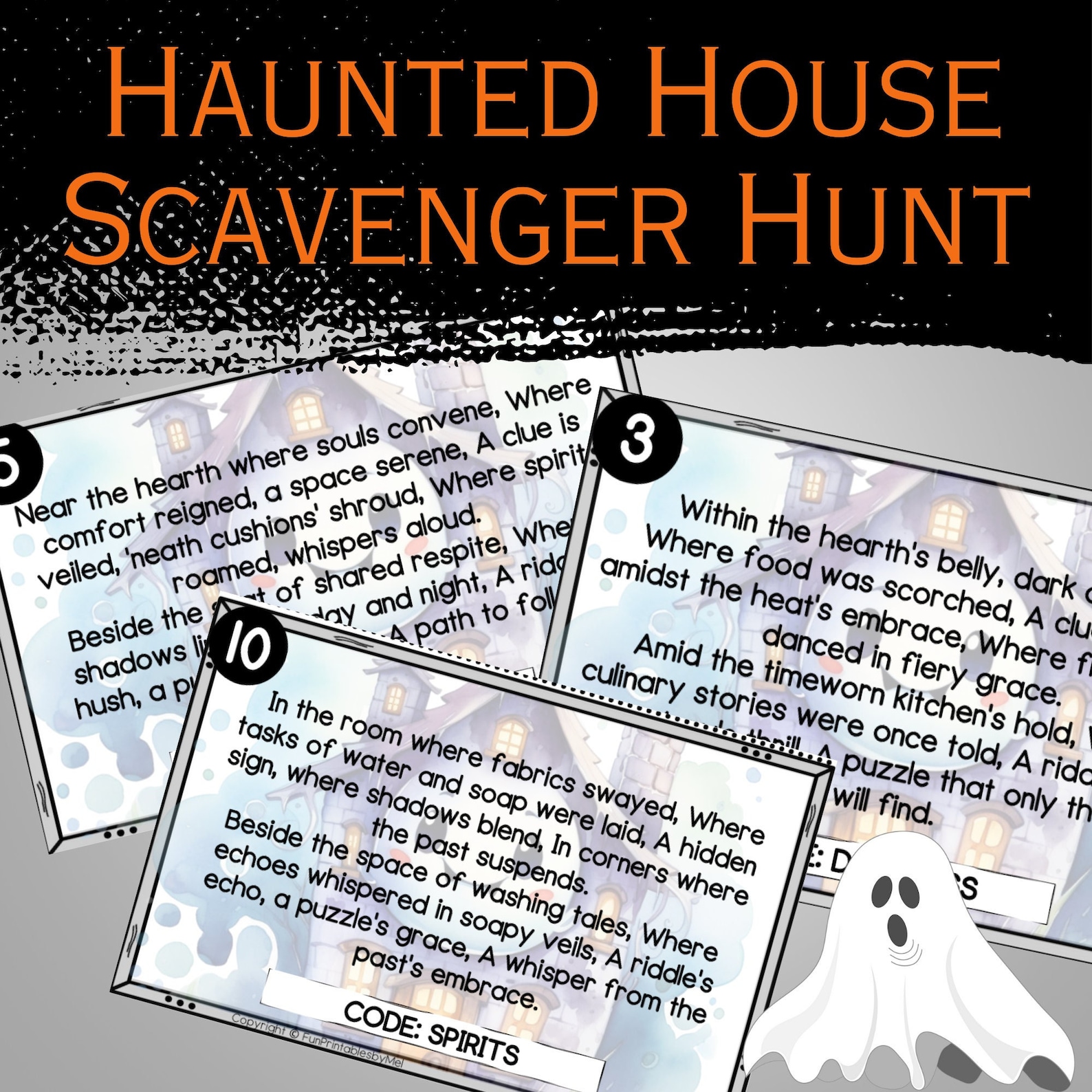 Halloween Scavenger Hunt for Kids| Haunted House Scavenger Hunt ...