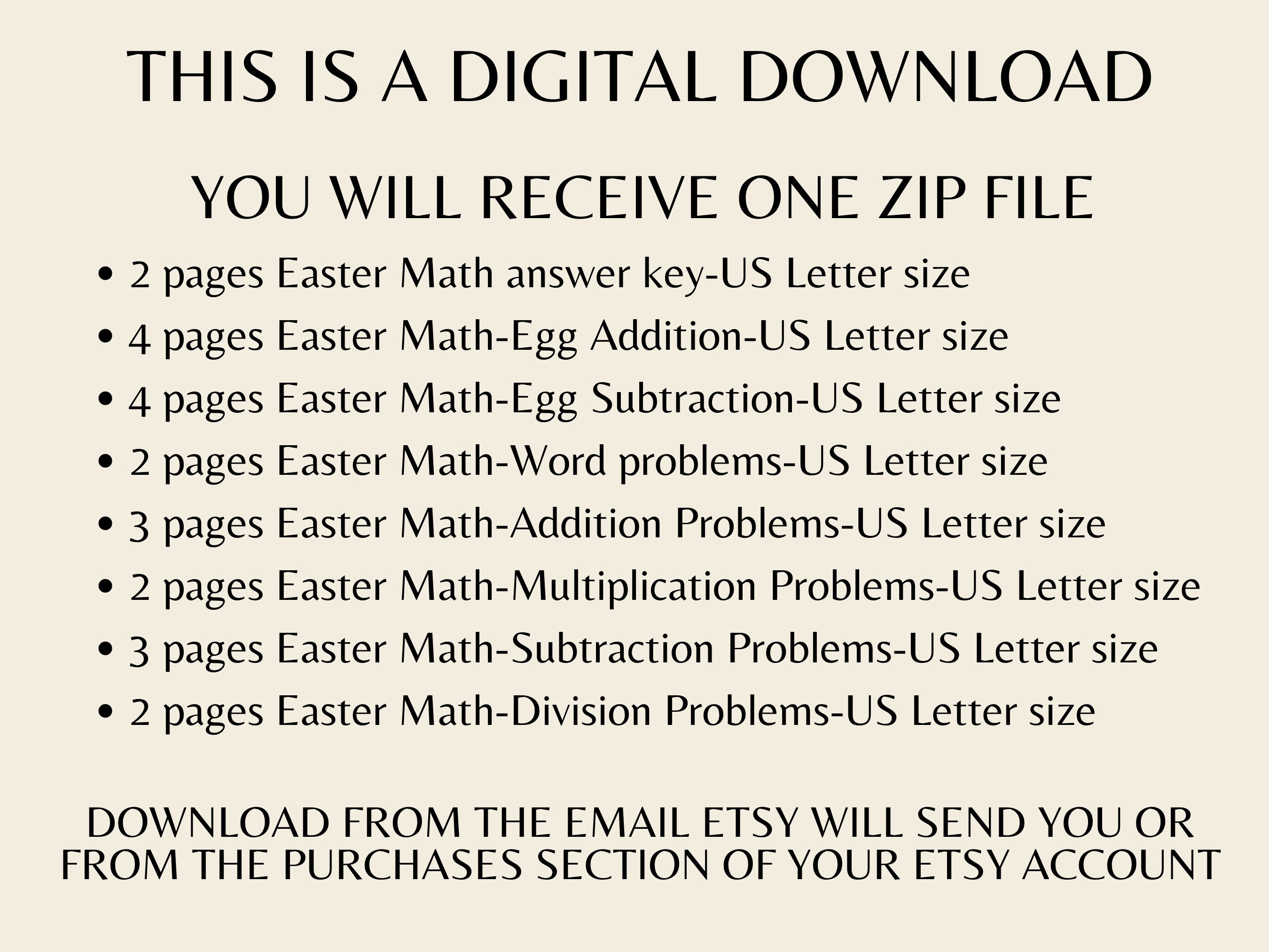 Easter Math Easter Math Worksheets for 5K to 2nd Grade Math Challenge ...