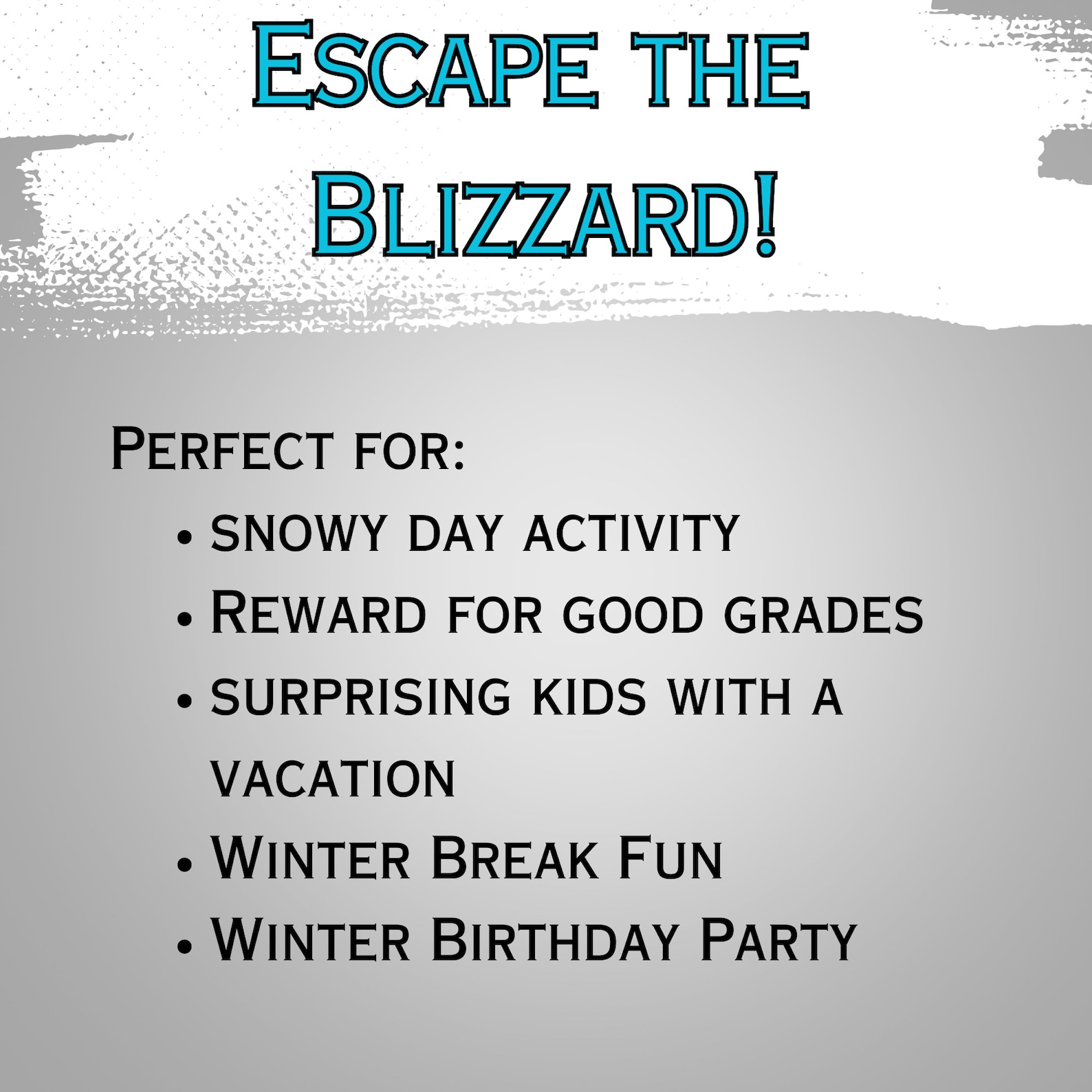 Escape the Blizzard Escape Room| Escape Room PDF| Escape Room Kit ...
