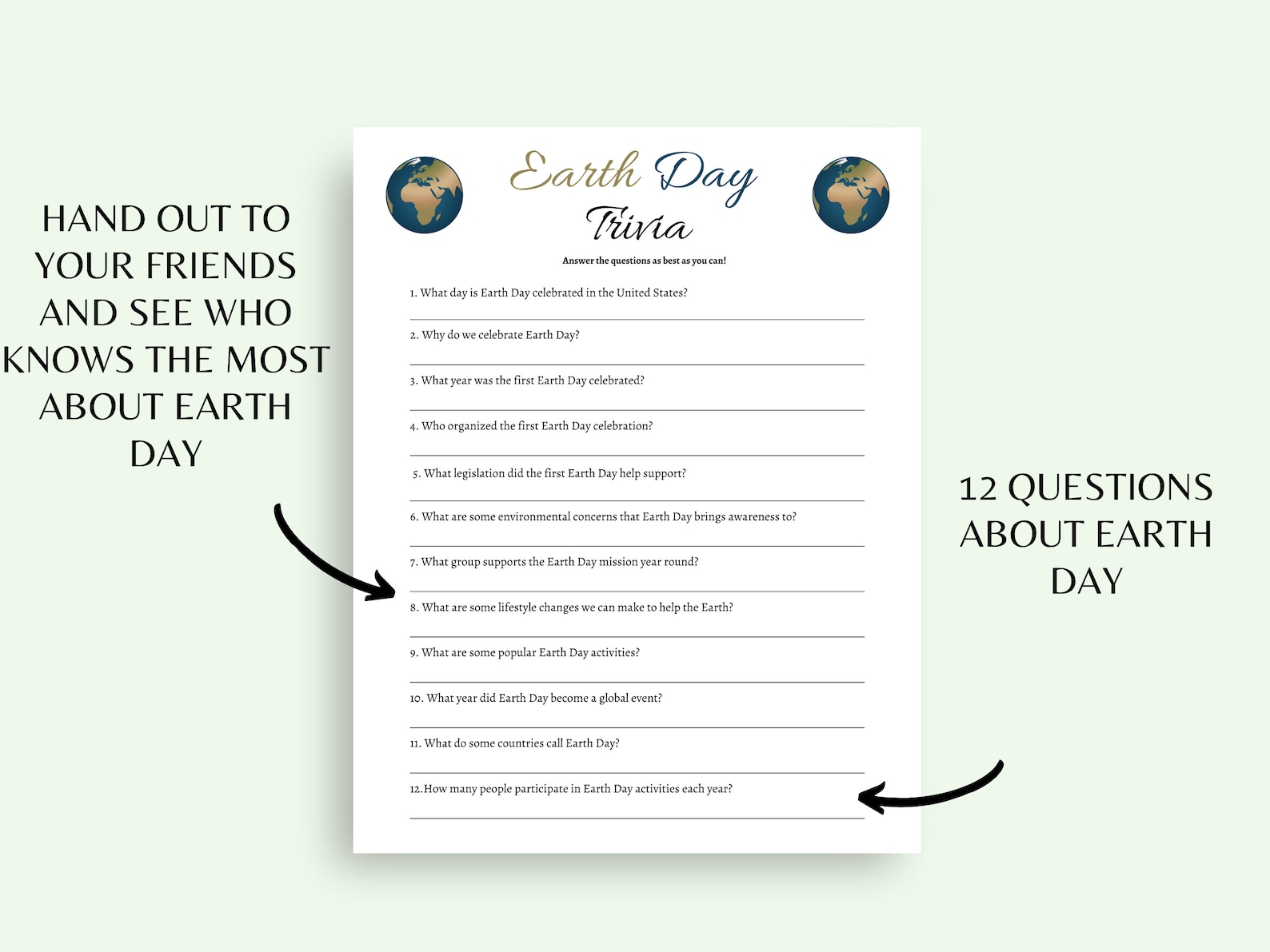 Earth Day Activities| Earth Day Printable| Earth Day Scavenger Hunt and ...