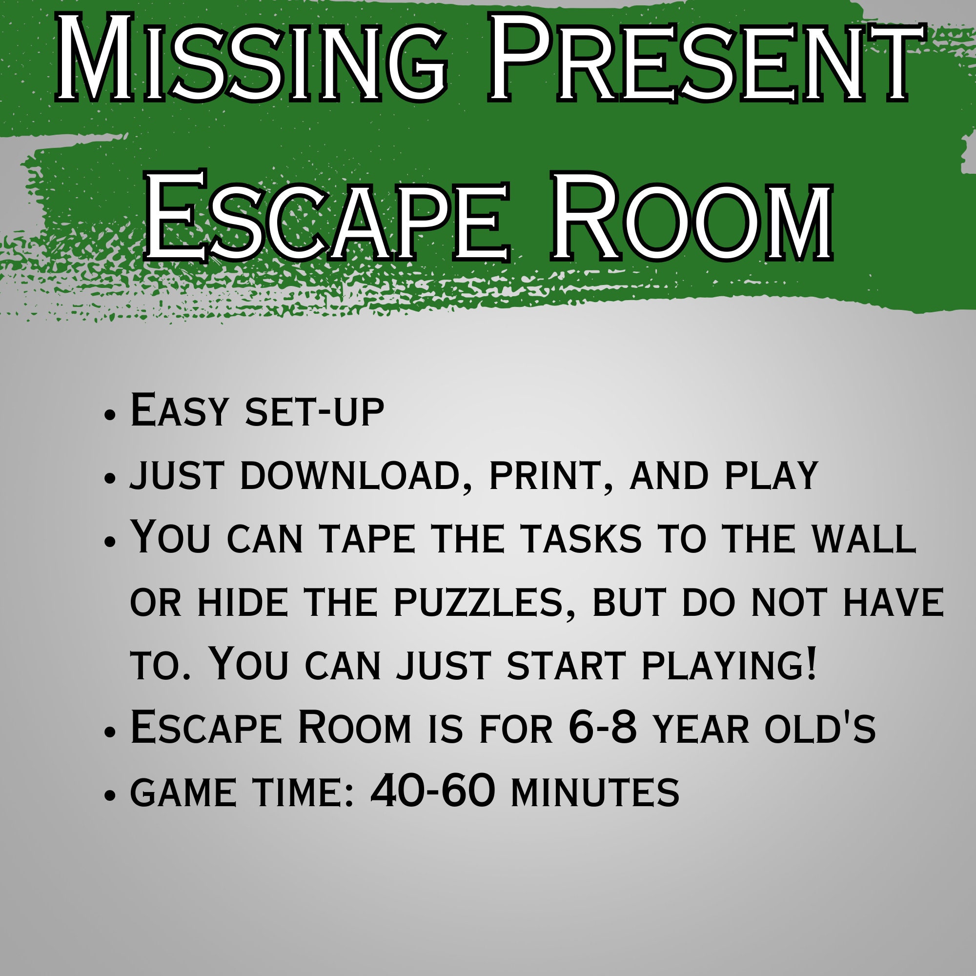 Christmas Escape Room Kids| Christmas Escape Room Kit| Printable Escape ...