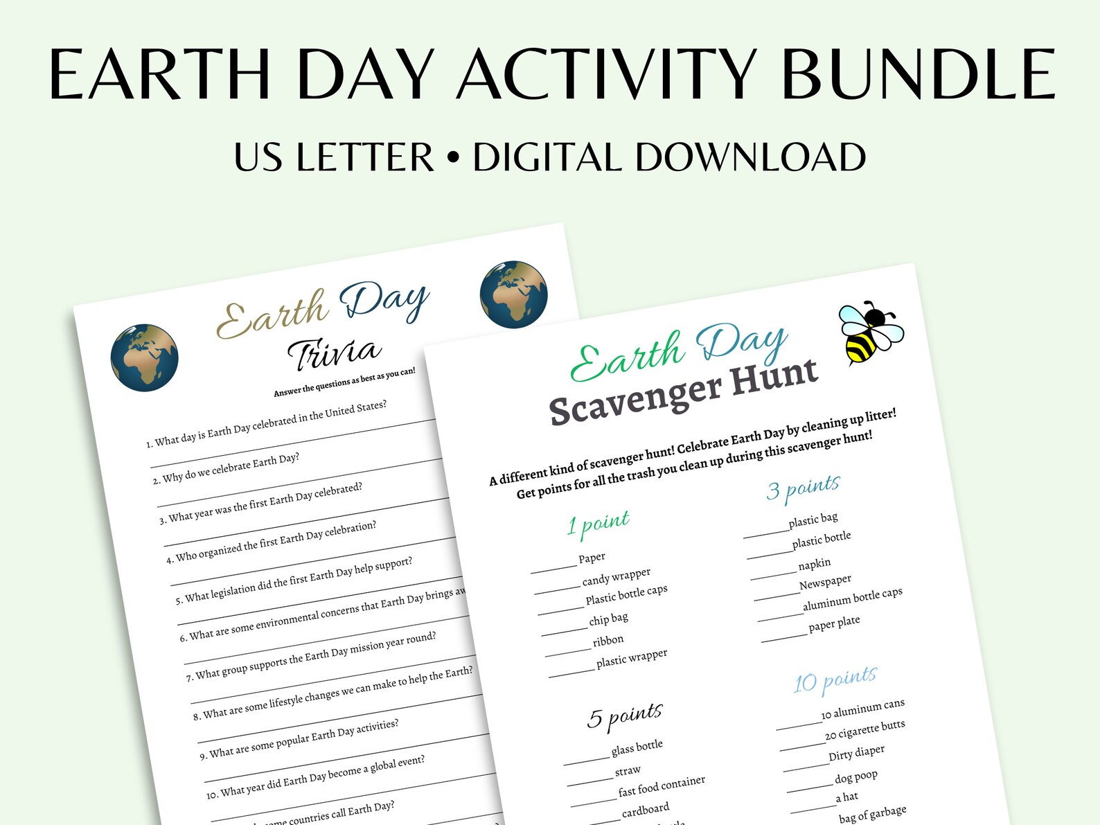 Earth Day Activities| Earth Day Printable| Earth Day Scavenger Hunt and ...