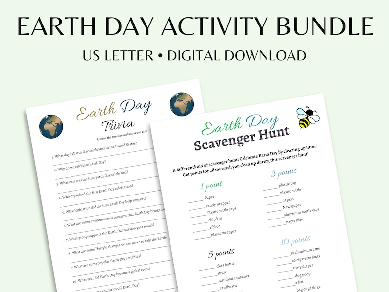 Earth Day Activities| Earth Day Printable| Earth Day Scavenger Hunt and ...
