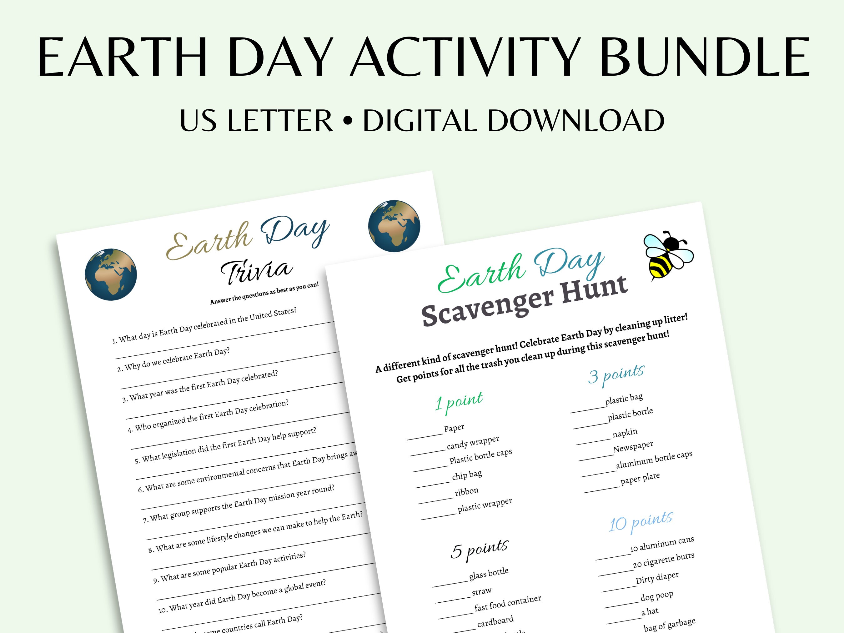 Earth Day Activities Earth Day Printable Earth Day Scavenger Hunt and ...