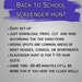 Back to School Scavenger Hunt| Treasure Hunt for Kids| School Supply ...