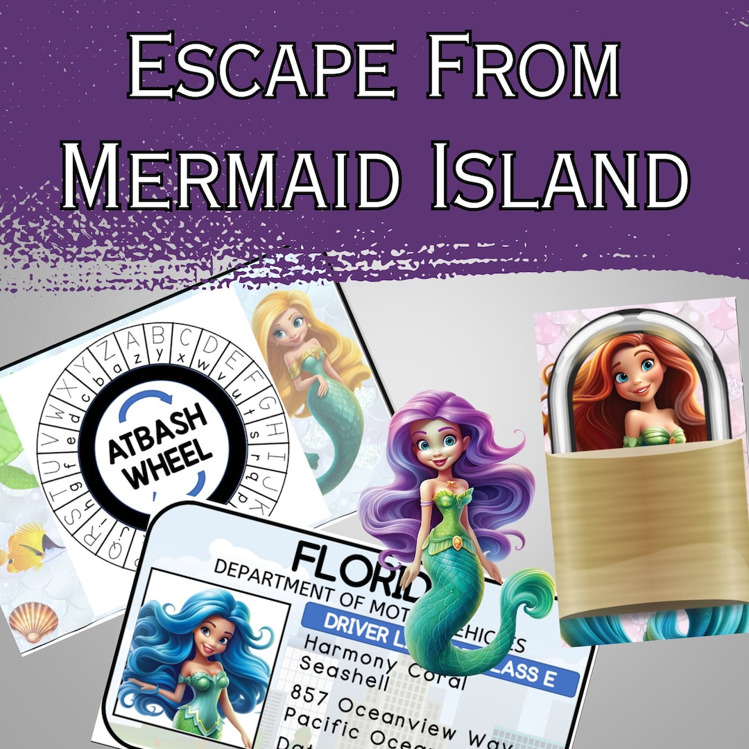 Escape From Mermaid Island| Escape Room for Kids| Escape Room Kit ...