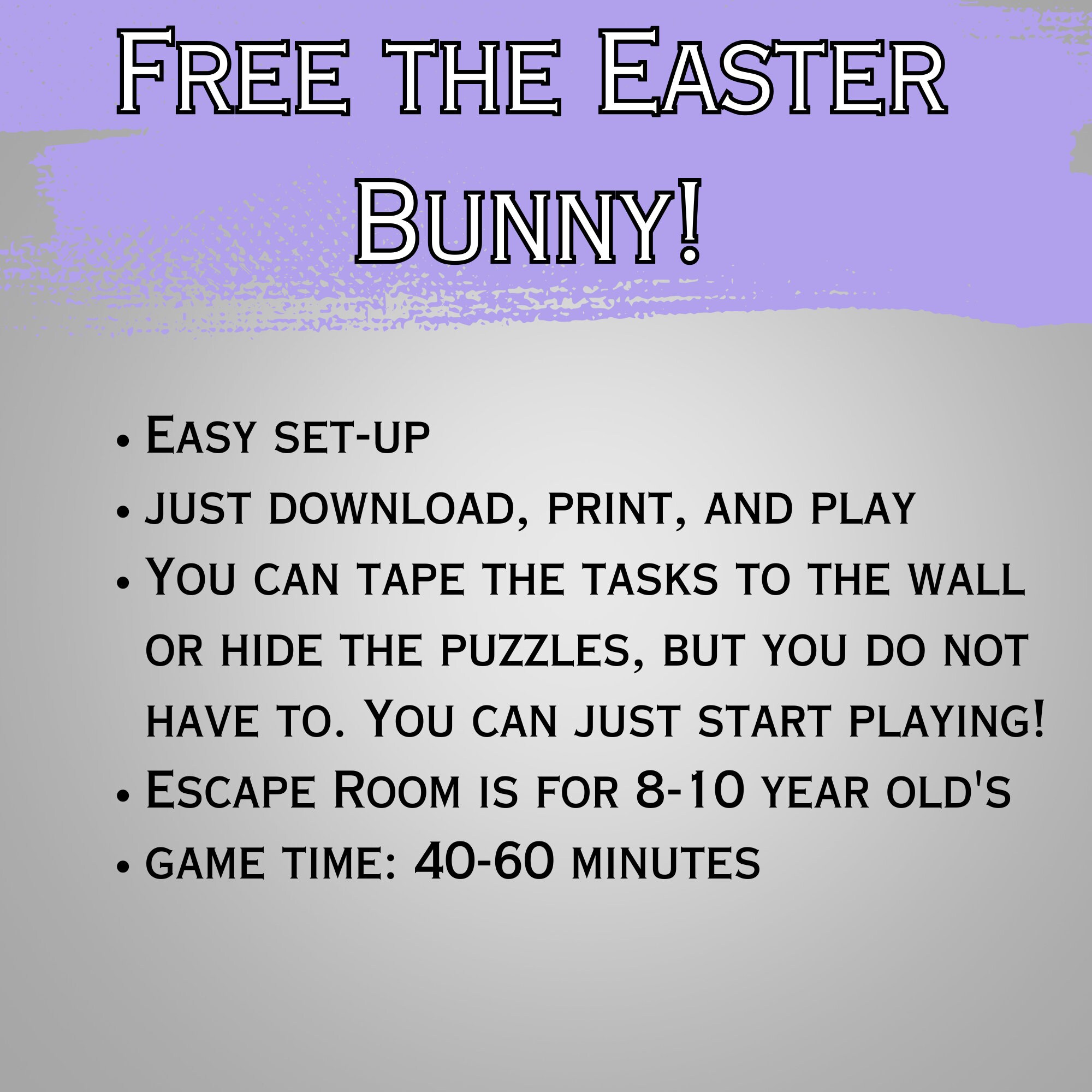 Free the Easter Bunny Escape Room Easter Egg Escape Room Escape Rooms ...