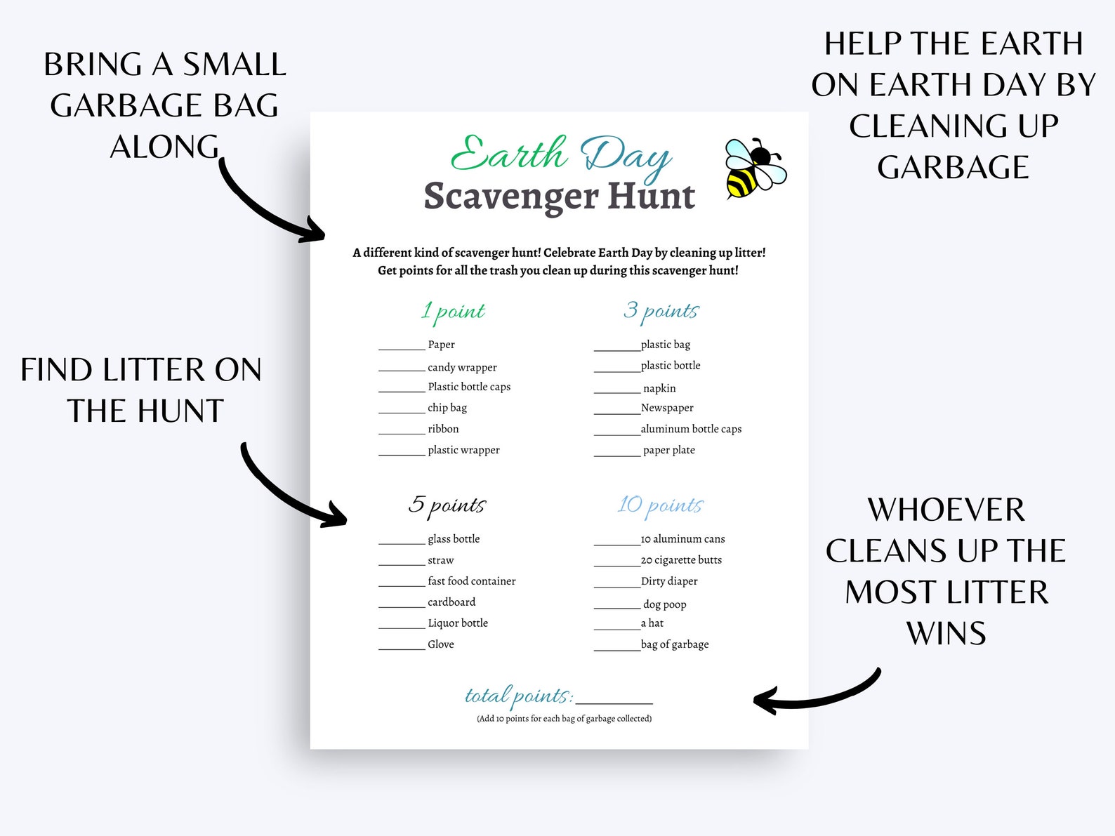 Earth Day Activities| Earth Day Printable| Earth Day Scavenger Hunt ...