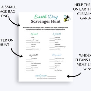 Earth Day Activities| Earth Day Printable| Earth Day Scavenger Hunt ...