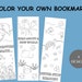Color Your Own Bookmarks| Ocean Animal Bookmarks Printable| Cute Animal ...