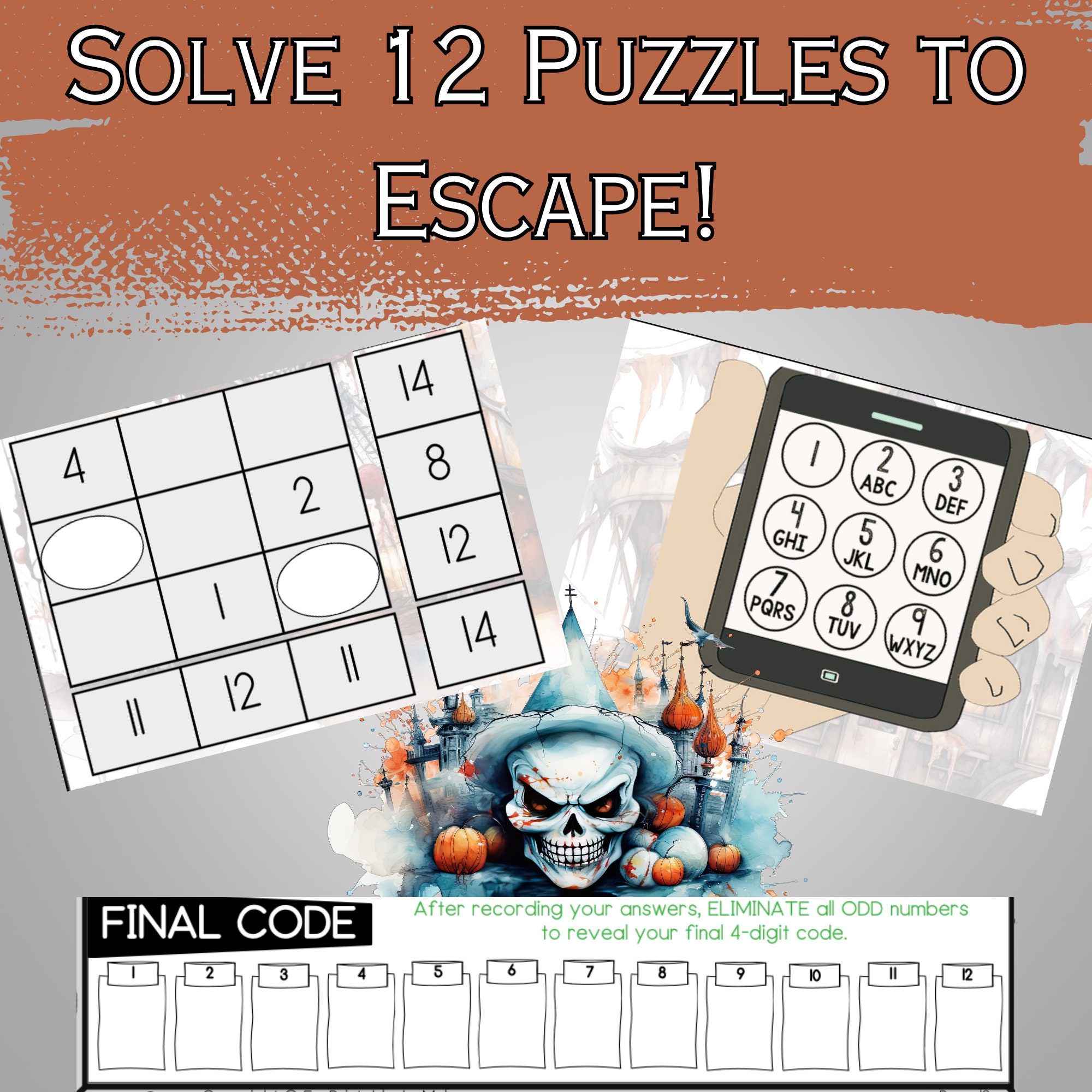 Escape Room Clowns Printable Scary| Halloween Escape Room for Kids ...