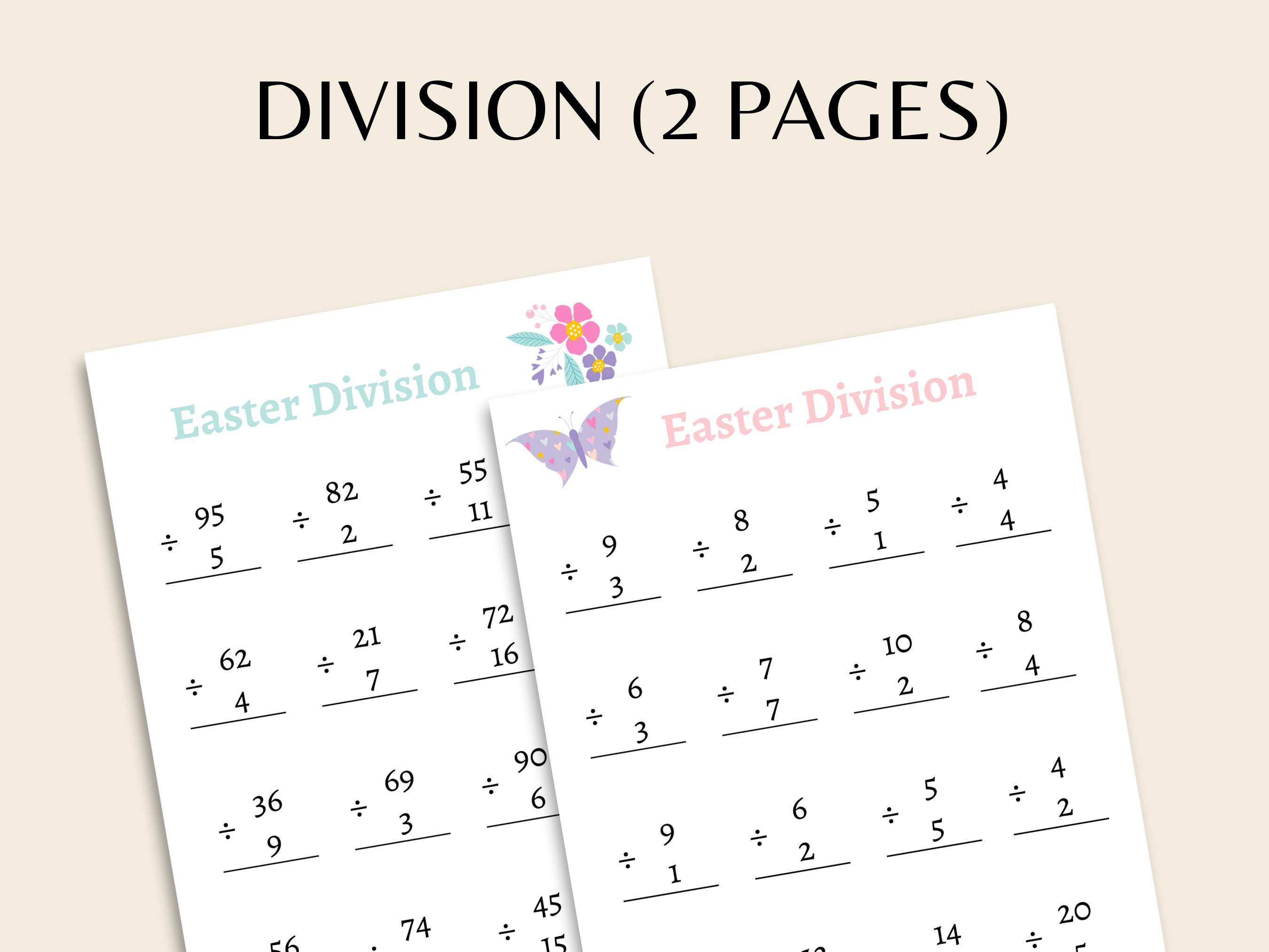 Easter Math Easter Math Worksheets for 5K to 2nd Grade Math Challenge ...