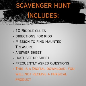 Halloween Scavenger Hunt for Kids| Haunted House Scavenger Hunt ...