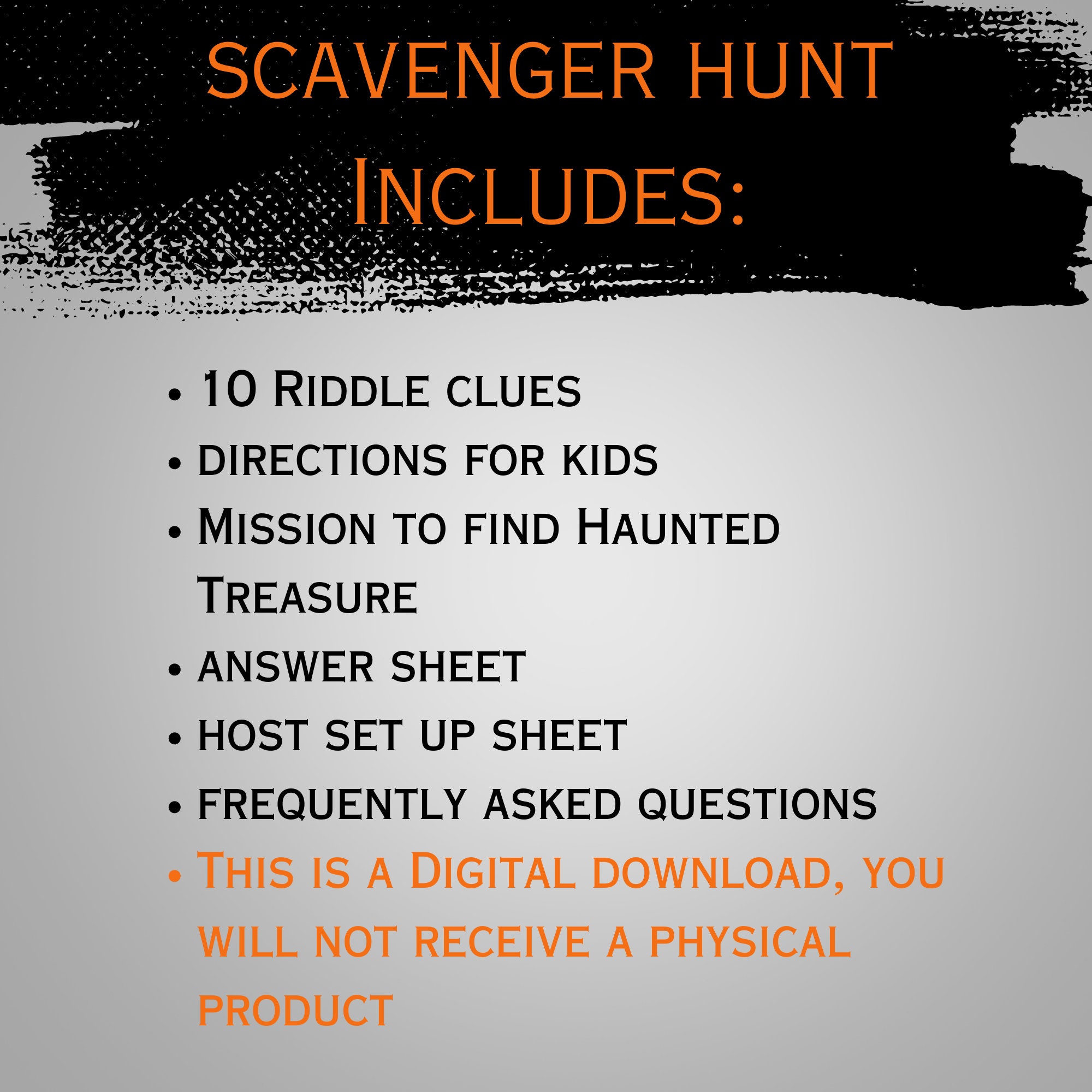 Halloween Scavenger Hunt for Kids| Haunted House Scavenger Hunt ...