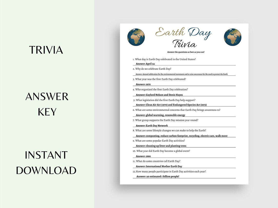 Earth Day Activities Earth Day Printable Earth Day Scavenger Hunt and ...