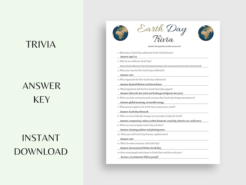 Earth Day Activities| Earth Day Printable| Earth Day Scavenger Hunt and ...