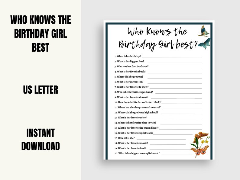 Who Knows the Birthday Girl Best| Who Knows the Birthday Girl Best Game ...