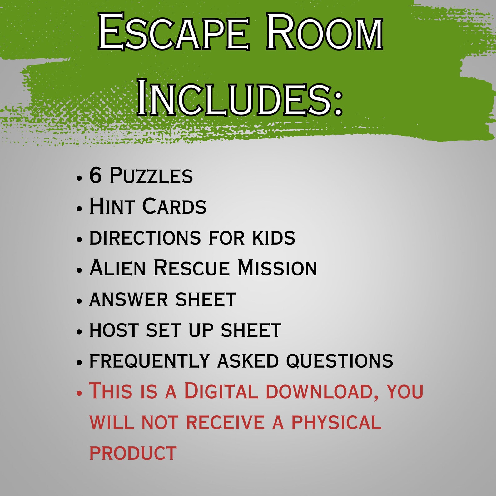 Alien Escape Room| Escape Room Kit Printable| Escape Room Kids| Secret ...