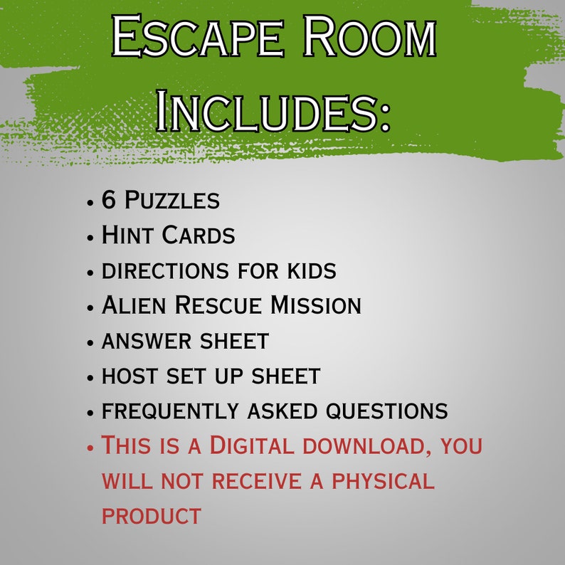 Alien Escape Room| Escape Room Kit Printable| Escape Room Kids| Secret ...