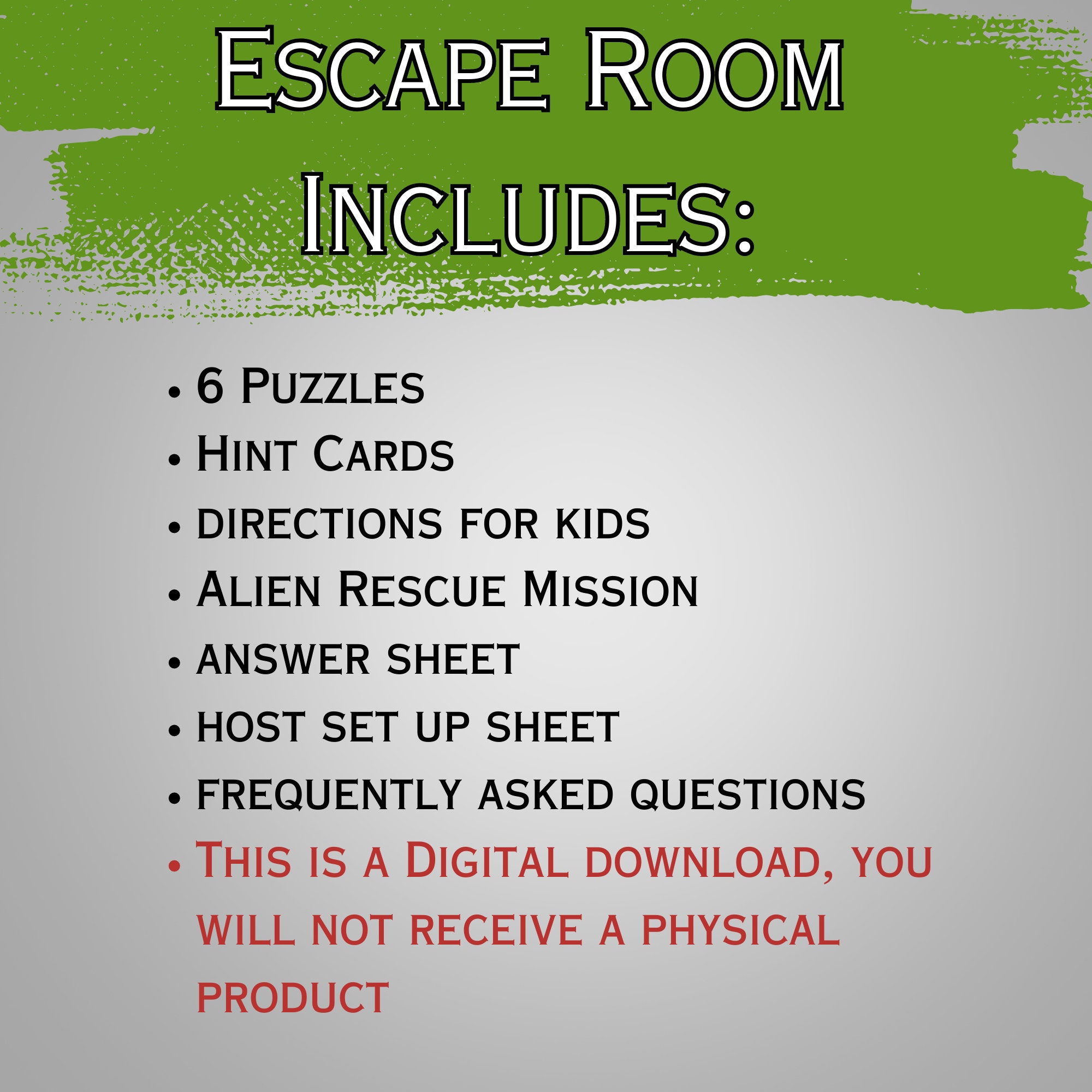 Alien Escape Room| Escape Room Kit Printable| Escape Room Kids| Secret ...