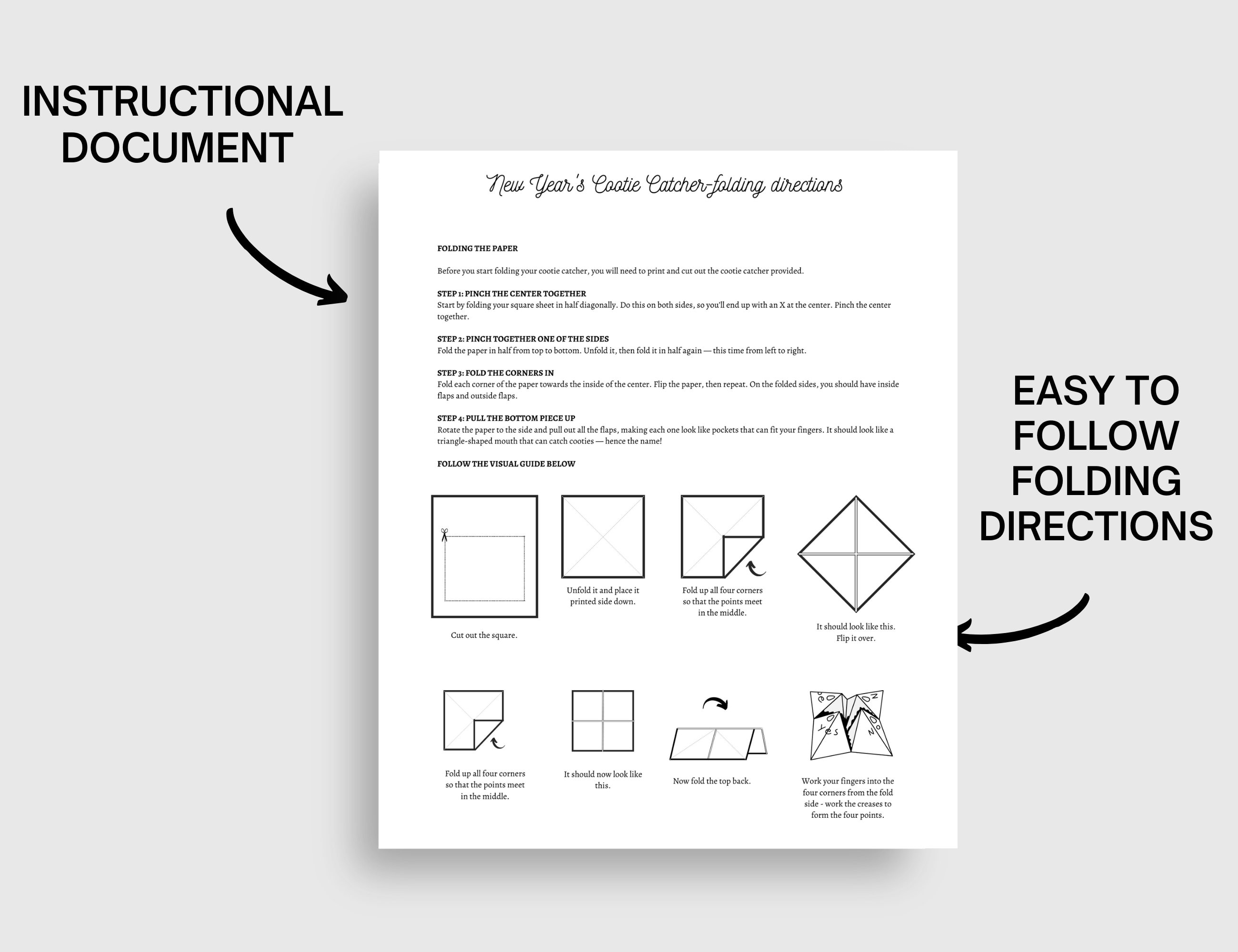 New Year's Eve Cootie Catcher Game | Printable Game for Kids| New Year ...