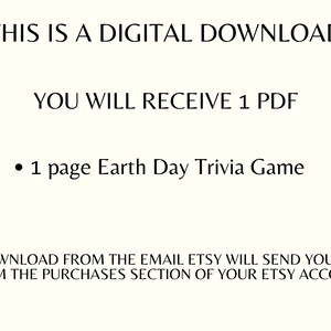 Earth Day Activities| Earth Day Trivia Game| Earth Day Trivia Printable ...