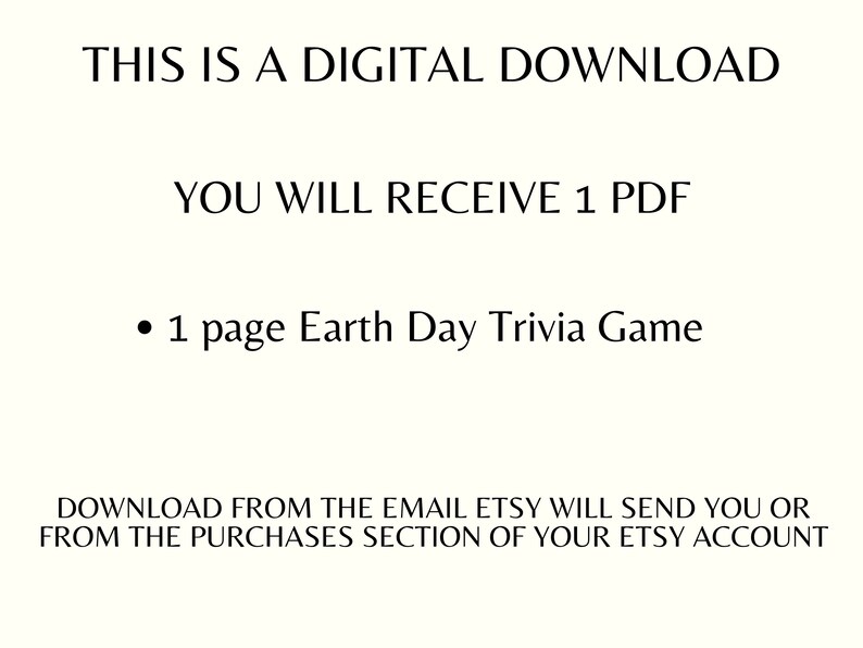 Earth Day Activities| Earth Day Trivia Game| Earth Day Trivia Printable ...