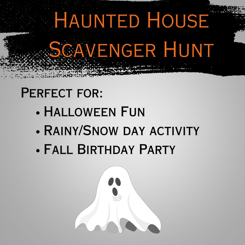 Halloween Scavenger Hunt for Kids| Haunted House Scavenger Hunt ...