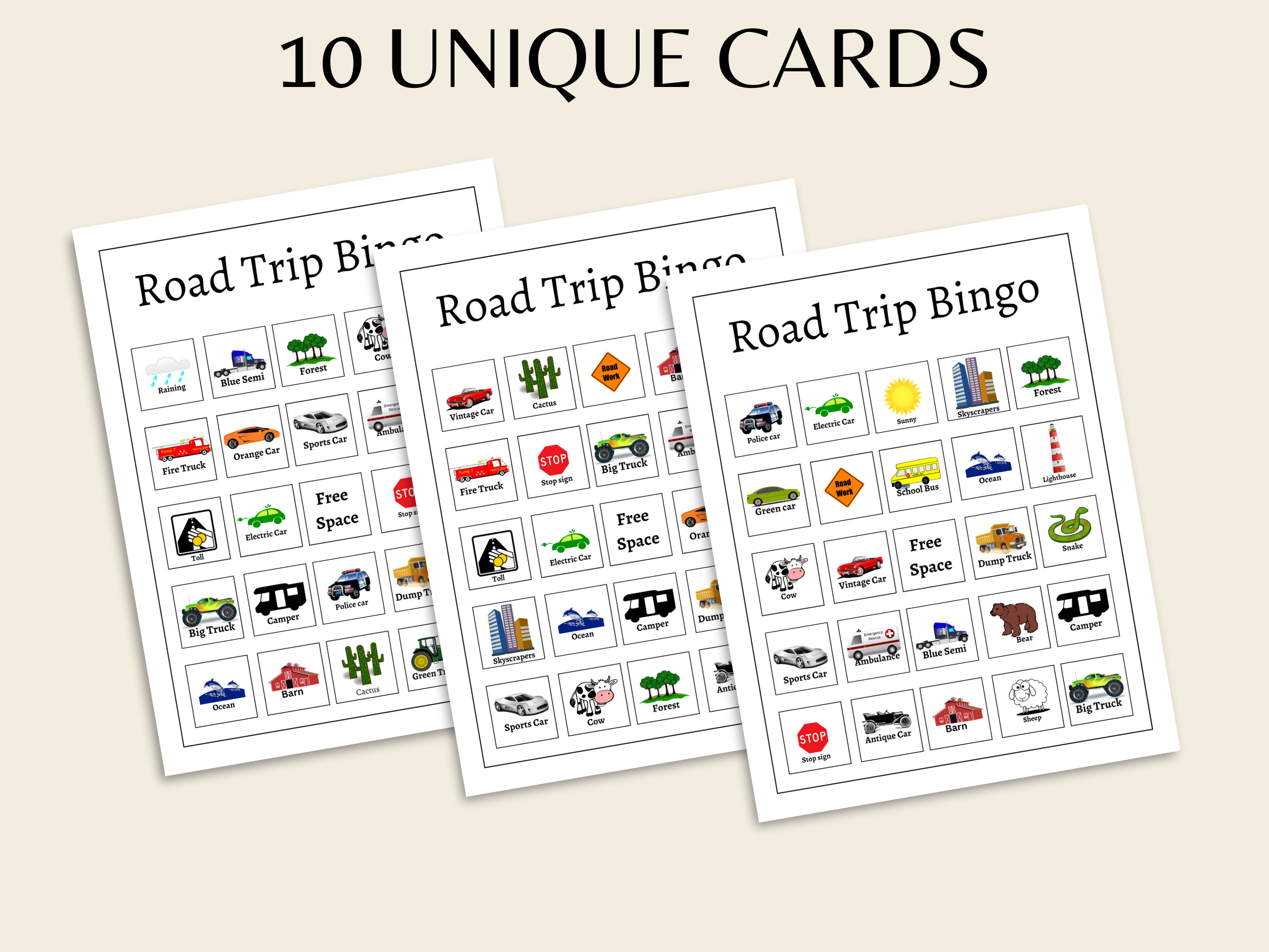 Road Trip Bingo Road Trip Games Road Trip Games Printable Family Road ...