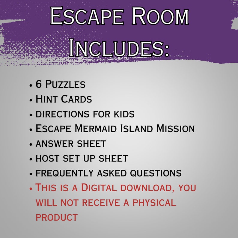 Escape From Mermaid Island| Escape Room for Kids| Escape Room Kit ...
