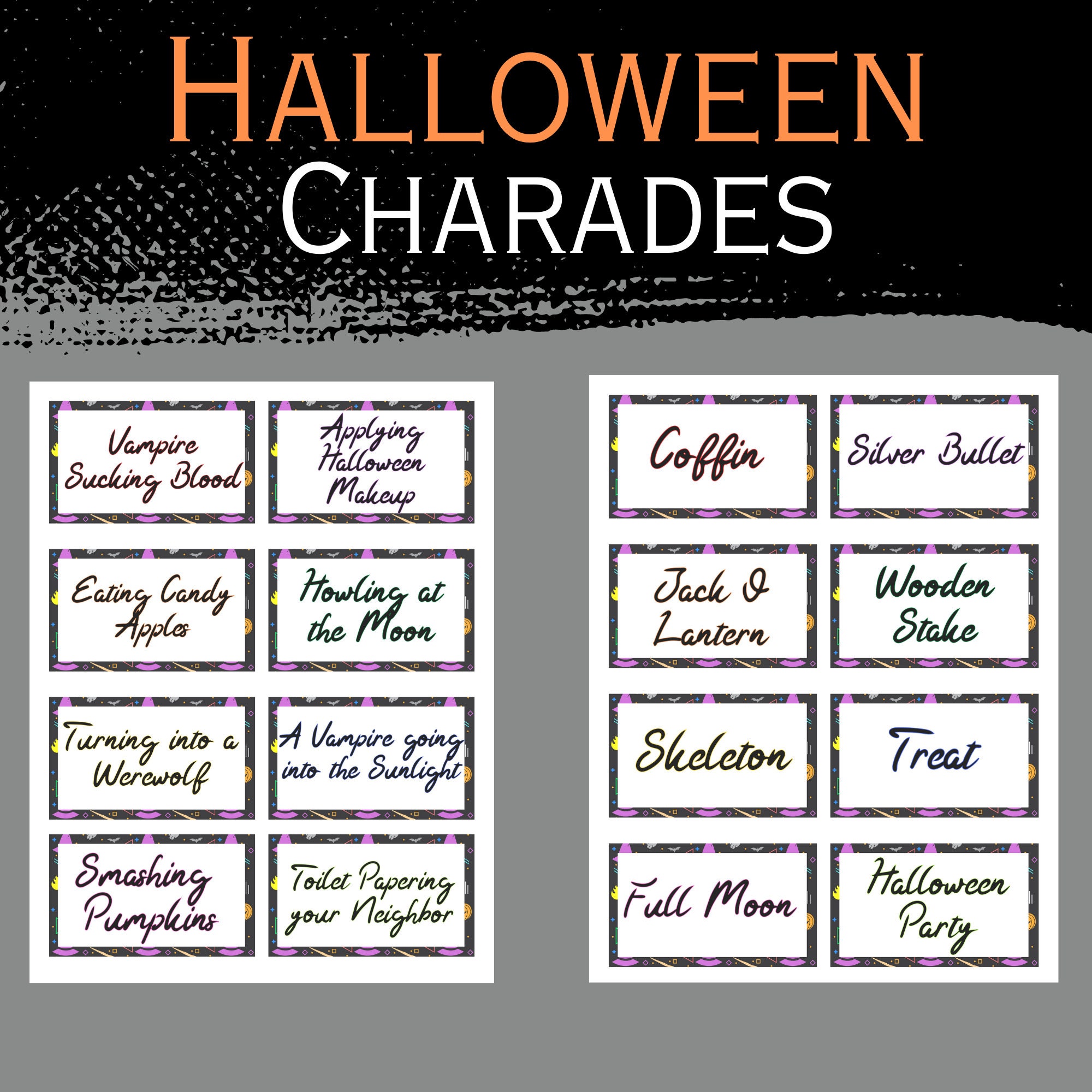 Halloween Charades| Charades for Kids| Halloween Games for Teens ...