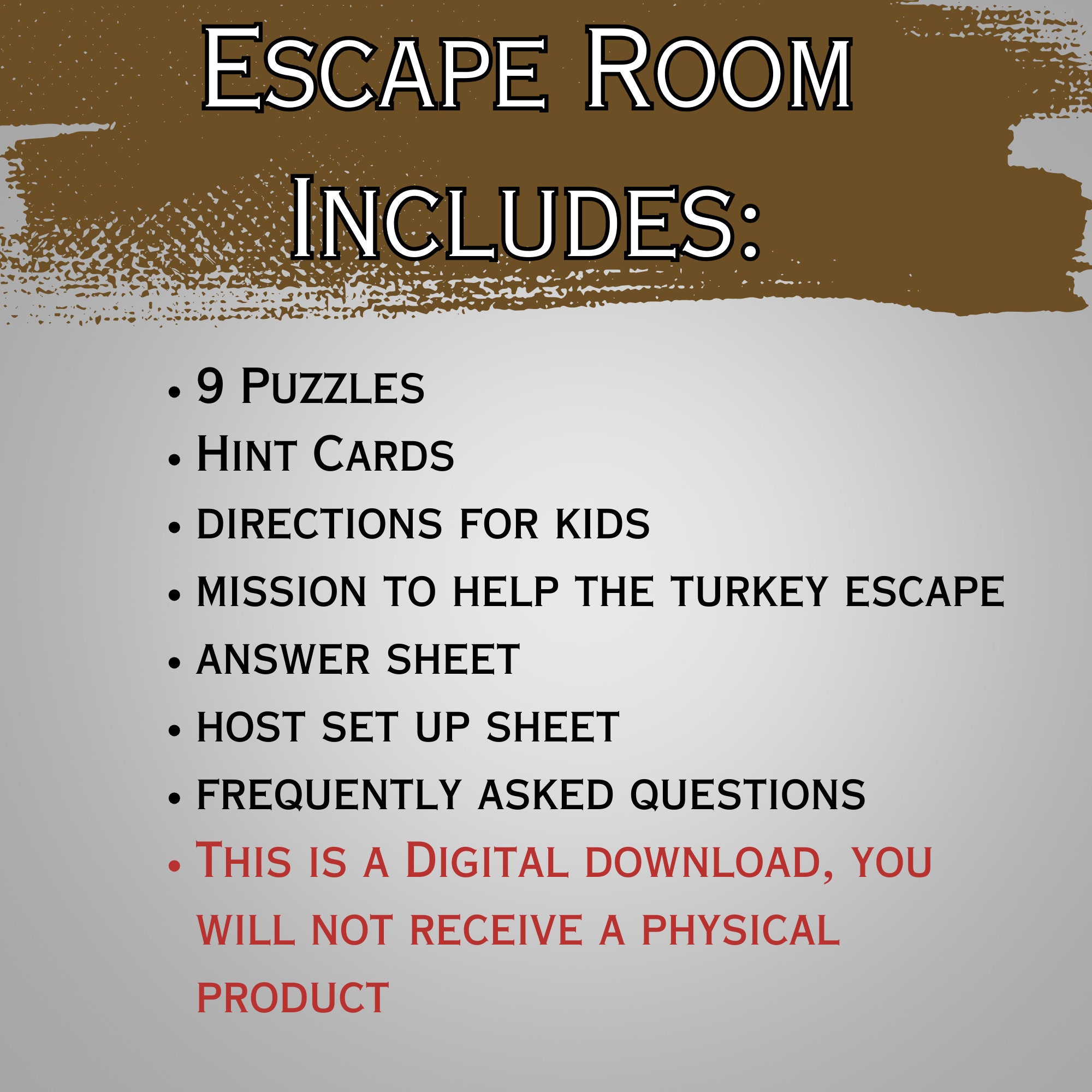 Thanksgiving Escape Room| Kids Escape Room Fall| Save the Turkey Escape ...