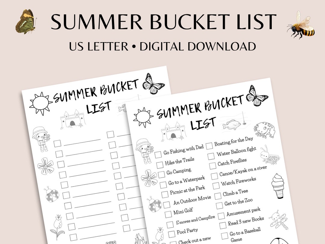 Summer Bucket List| Summer Bucket List for Kids| Summer Bucket List ...