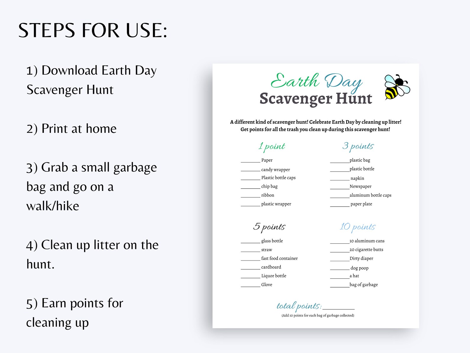 Earth Day Activities| Earth Day Printable| Earth Day Scavenger Hunt ...