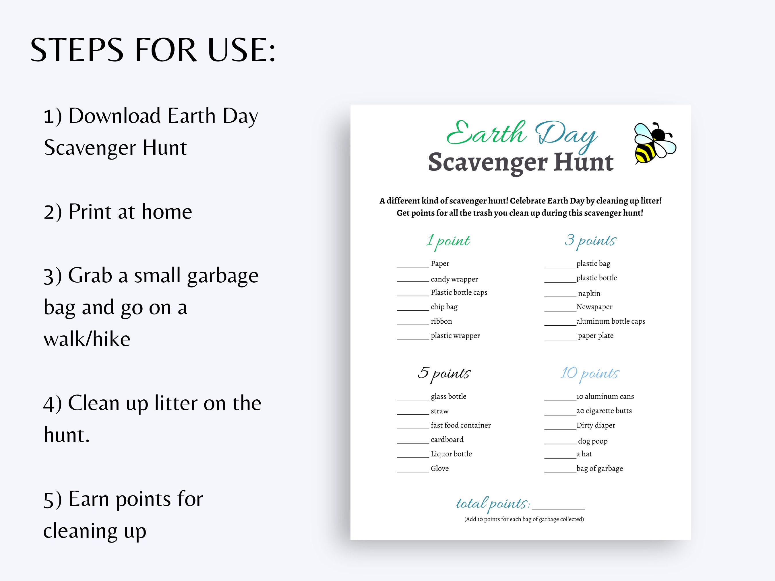 Earth Day Activities| Earth Day Printable| Earth Day Scavenger Hunt ...