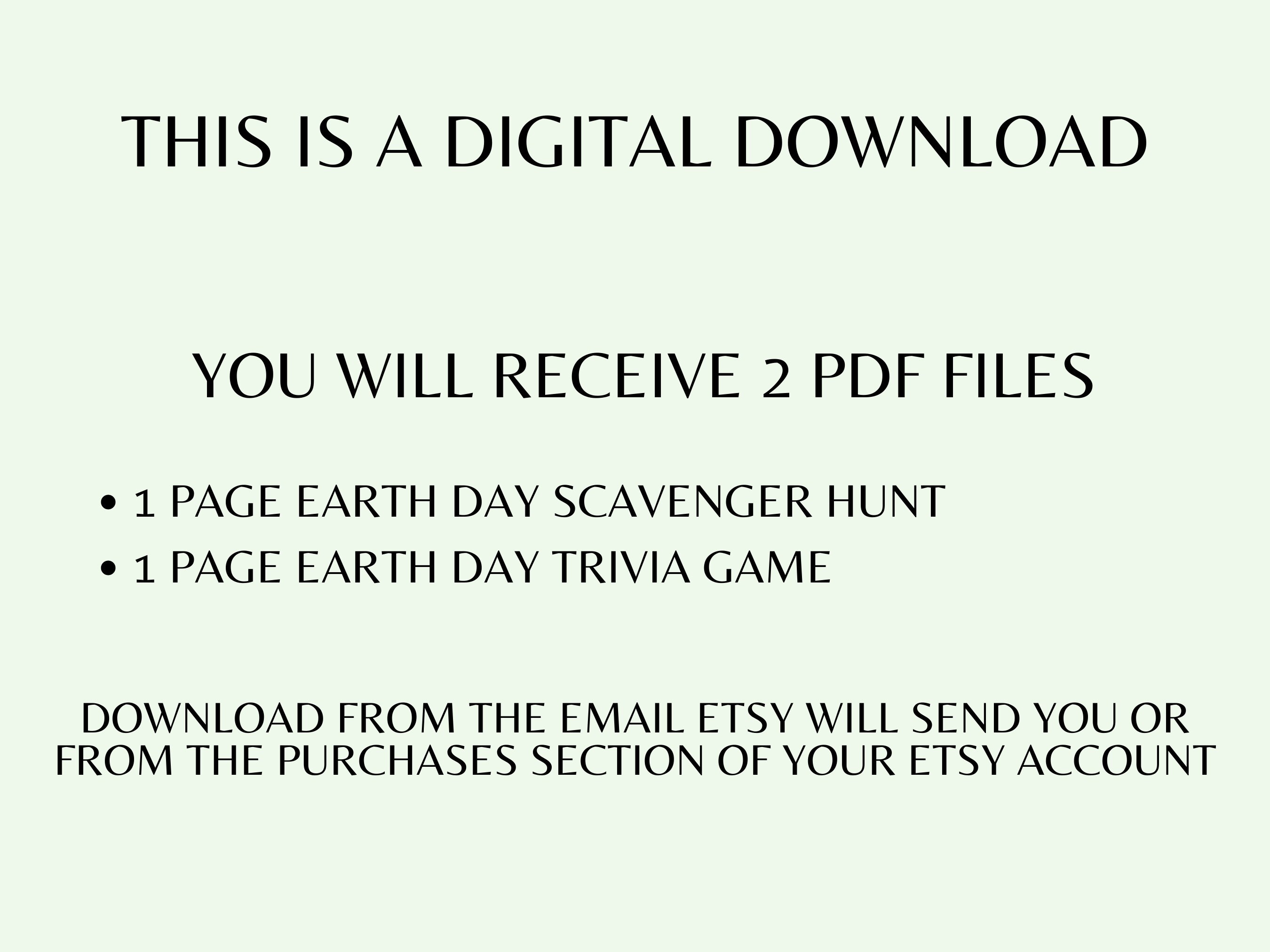 Earth Day Activities Earth Day Printable Earth Day Scavenger Hunt and ...