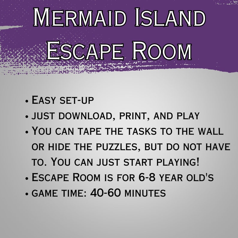 Escape From Mermaid Island| Escape Room for Kids| Escape Room Kit ...